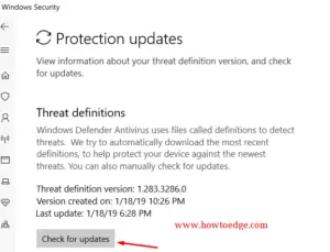 How to Update Windows Defender Antivirus