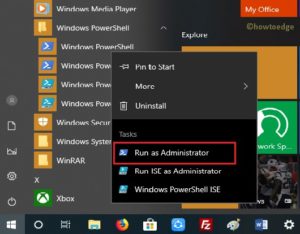 How to open PowerShell as administrator in Windows 10