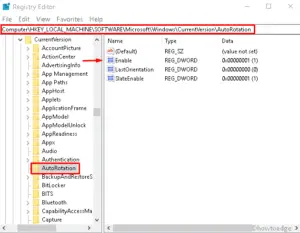 How to disable Automatic Screen Rotation on Windows 10
