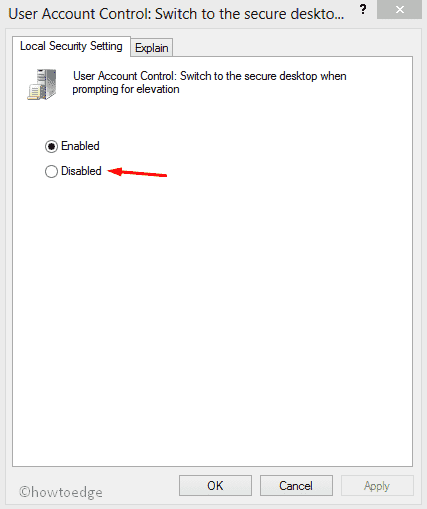 How to Enable Dimmed Secure Desktop for UAC Prompt