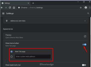 How to Add or Remove Home Button on Google Chrome
