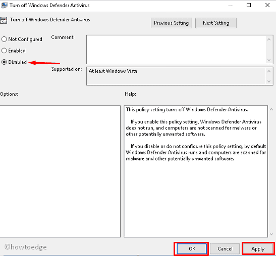 How to Disable or Enable Windows Defender in Windows 10 - Howtoedge How to Disable or Enable Windows Defender in Windows 10 - Howtoedge