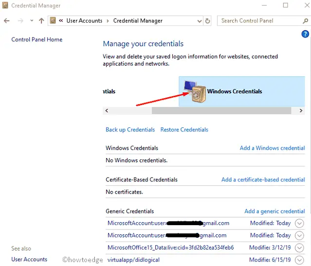 Fix - Click Here to Enter Your Most Recent Credential on Windows 10