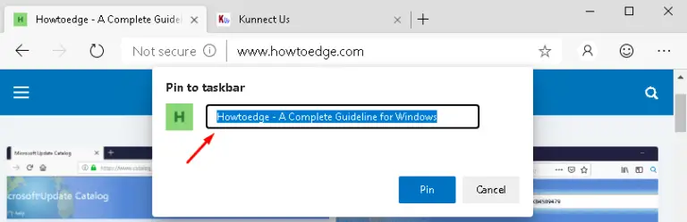How to Pin Sites to the Taskbar on Edge Chromium Canary - Howtoedge