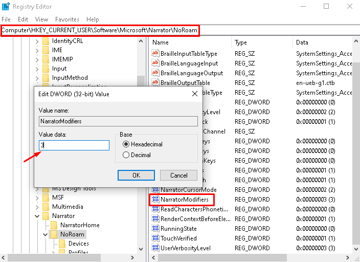 How to change narrator modifier key in Windows 10 - Howtoedge