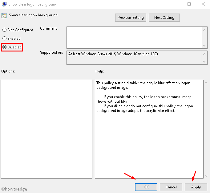 How To Disable Blur Background Login Screen In Windows 10 Howtoedge