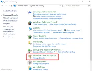 How to suspend BitLocker to perform system changes in Windows 10