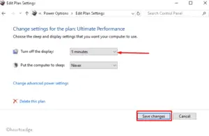 How to change Turn Off Display After time in Windows 10 - Howtoedge