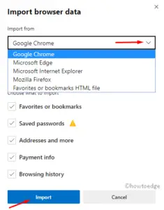How to import browsing data from other browsers to Chromium Edge Dev