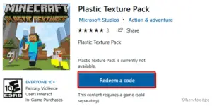 Fix - Minecraft code has already redeemed Error on Windows 11/10
