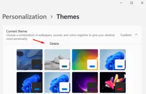 How to delete Installed Themes on Windows 11/10