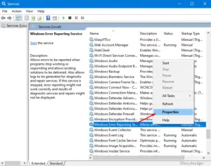 How to enable or disable Error Reporting Service on Windows 10 PC