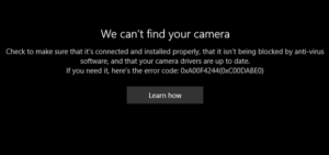 How to Fix Windows Camera Error Code 0xA00F4244 - Howtoedge