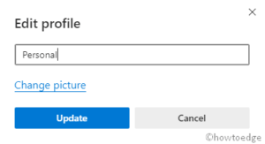 How to change profile name on Chromium Edge - Howtoedge
