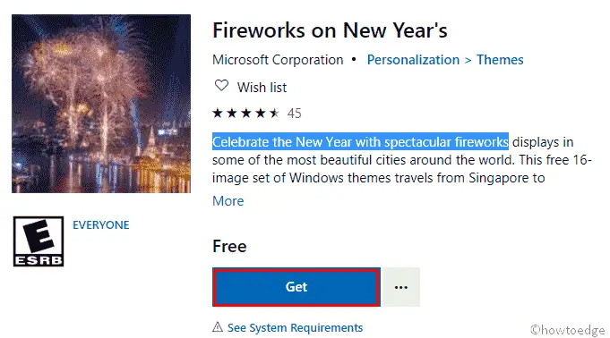 [Download] Fireworks on New Year's Windows Theme