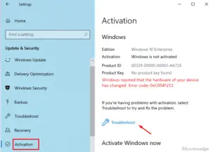 Solved: Windows Activation Error 0xC004F211