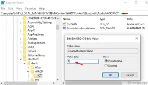 Enable or Disable Bluetooth Absolute Volume on Windows 11/10 [Updated]