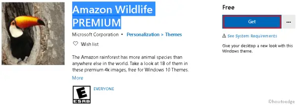 [Download] Amazon Wildlife PREMIUM Windows 10 Theme