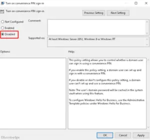How to Enable or Disable Hello PIN in Windows 10