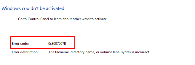 How to Fix Activation Error 0x8007007B on Windows 10 PC - Howtoedge