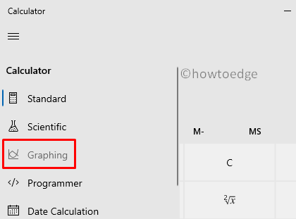 Enable or Disable Calculator's Graphing Mode in Windows 10
