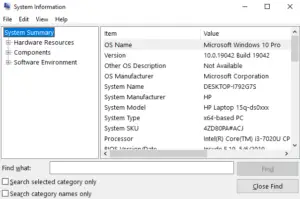 How can I check My Windows 10 PC's full specifications