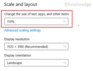 How to change Screen Resolution, Scale, and layout in Windows 10