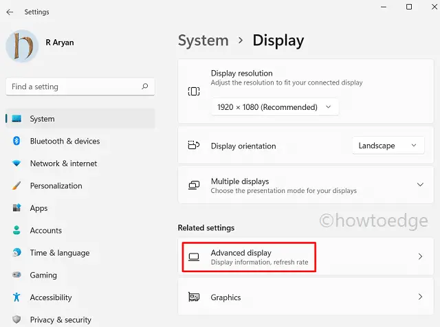 How to Change Monitor Refresh Rate in Windows 11