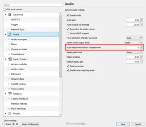 How do I sync Audio and Video in VLC Media Player