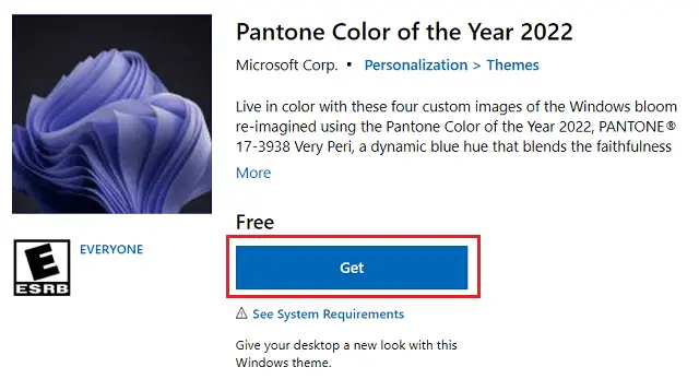 Download Pantone Color of the Year 2022 Theme for Windows