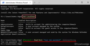 How to change Local Account Password on Windows 11
