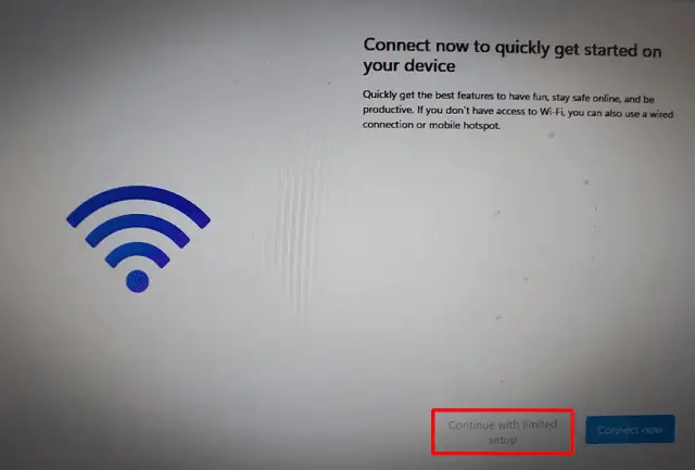 Install Windows 11 without Internet Connection