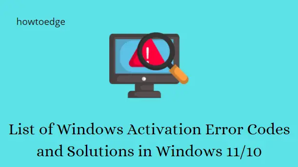 Windows Activation Error Codes And Solutions On Windows 1110