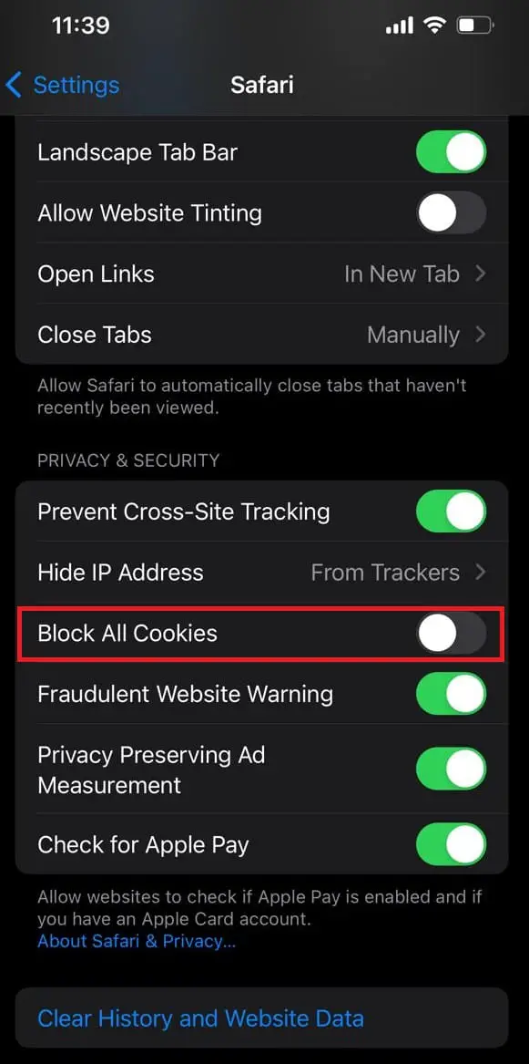 How to Enable Cookies in Safari on iPhone