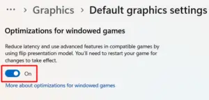 Windows 11 2022 Adds Optimizations for windowed games