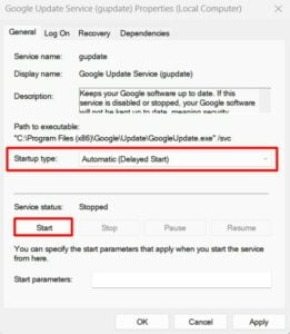 Fix Google Chrome Update Error Code 7: 0x80040801