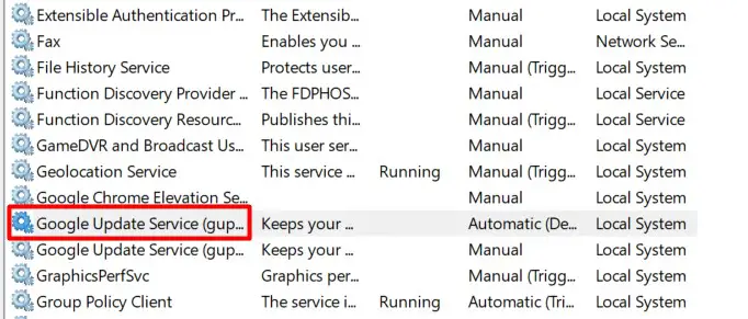 Fix Google Chrome Update Error Code 7: 0x80040801
