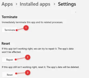 How to Reset Settings App on Windows 11