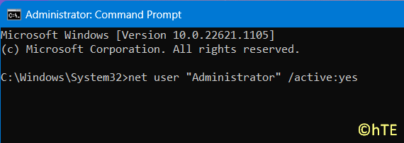 How to enable Administrator account in Windows 11