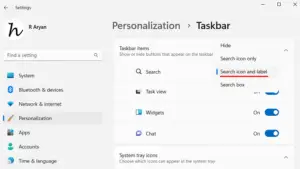 How to disable Bing AI Chat from Taskbar Search in Windows 11