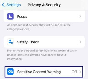 How to Enable Sensitive Content Warning on iPhone iOS 17