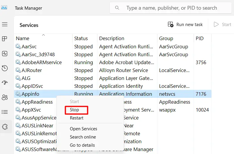 How to Start and Stop Services on Windows 11