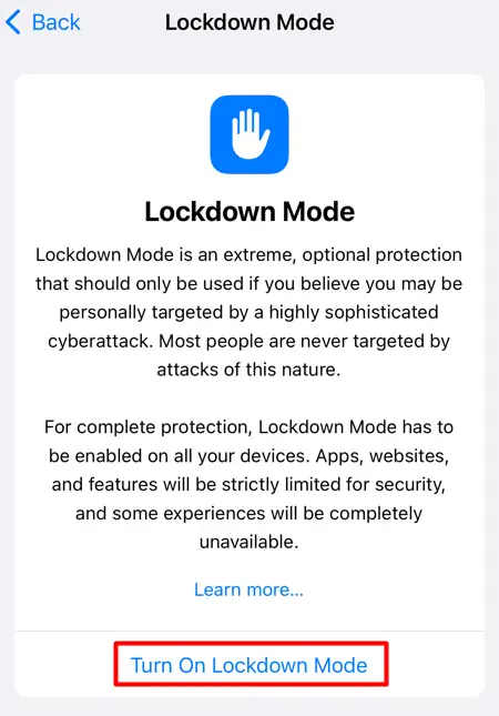 What is Lockdown Mode in iPhone? How to Enable it?
