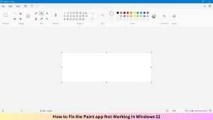 How to Fix the Paint App Not Working in Windows 11